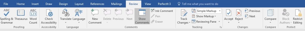 Review tab « The Editor's Pen with Paul Vander Loos